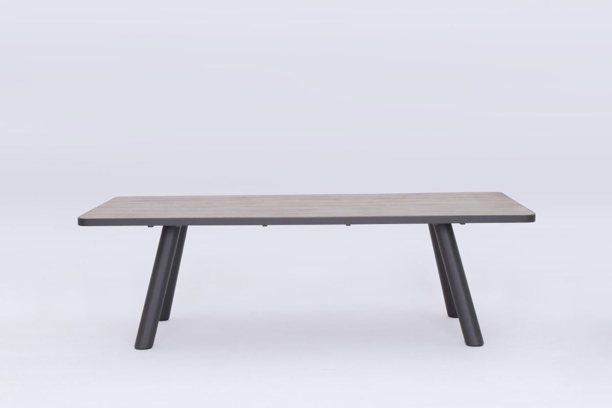 Kennedy Dining Table 240x108 CM | Charcoal & White